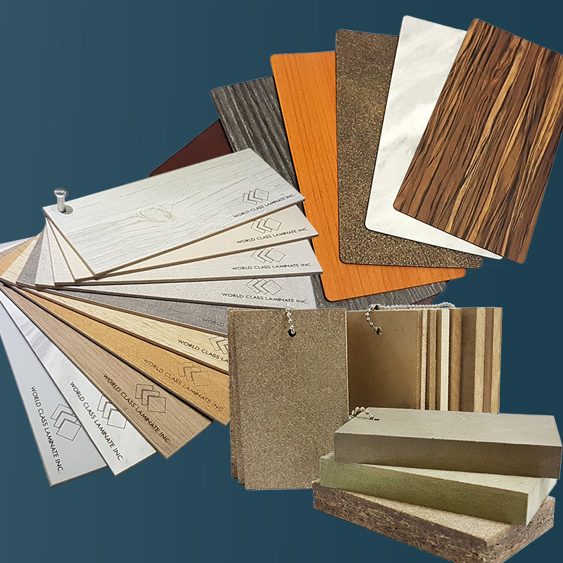 WCLI Melamine Laminated Hand Samples – World Class Laminate Inc.